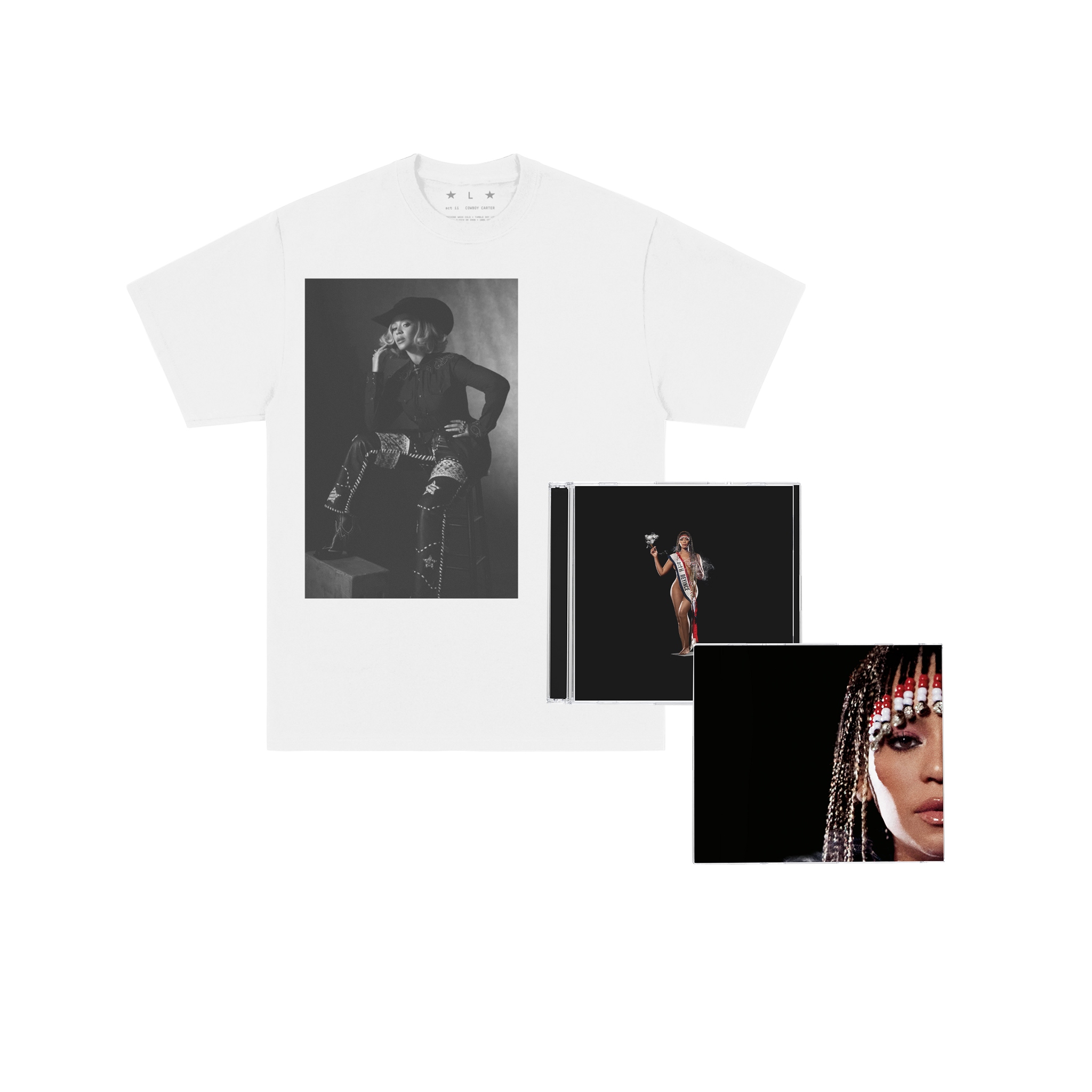 COWBOY CARTER LIMITED EDITION EXCLUSIVE COVER CD MERCH BUNDLE (BLACK ...